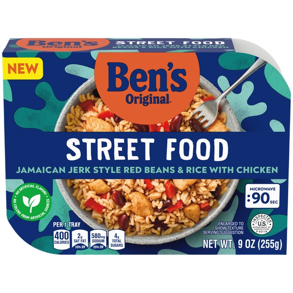 BEN'S ORIGINAL™ Street Food Jamaican Jerk Style Red Beans & Rice with ...