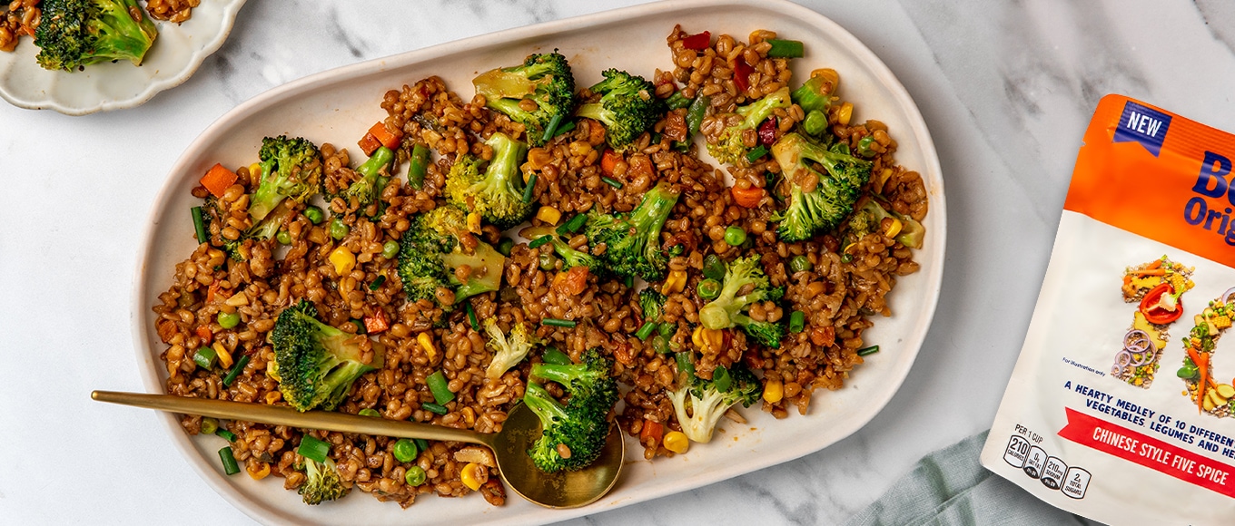 Broccoli “Fried Rice” with Ben’s Original™ 10 Medley